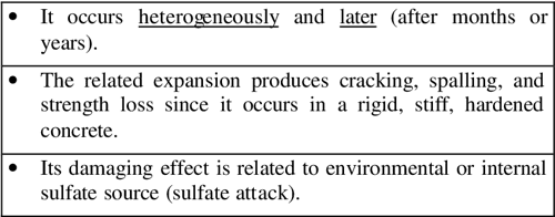 Table 1 from Ettringite Formation and Sulfate Attack on Concrete ...