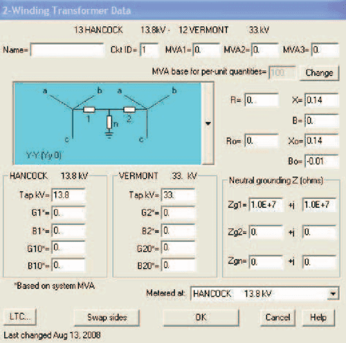 Zero sequence circuit of three-legged core type transformers | Semantic ...