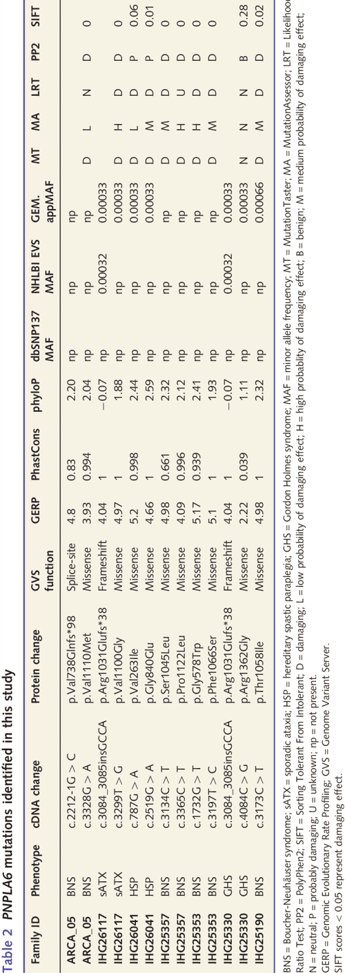 Figure 2 from PNPLA6 mutations cause Boucher-Neuhauser and Gordon ...