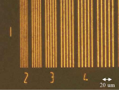 Figure 2 from Demonstration of 2µm RDL wiring using dry film ...