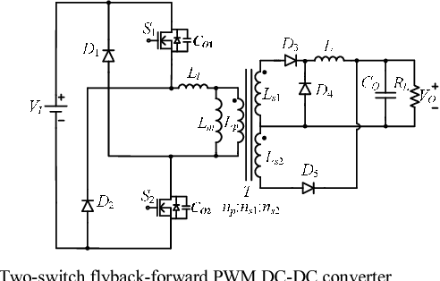 Figure 3 from Two-switch flyback-forward PWM DC-DC converter with ...